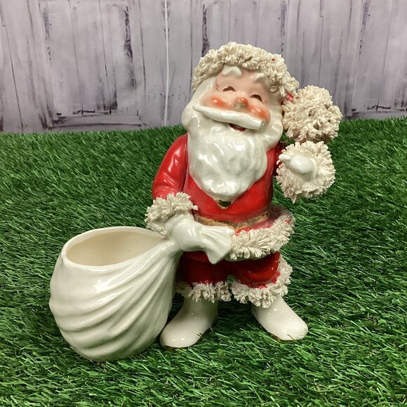 napco | Holiday | Napco Japan Ceramic Spaghetti Santa Claus Figurine W ...